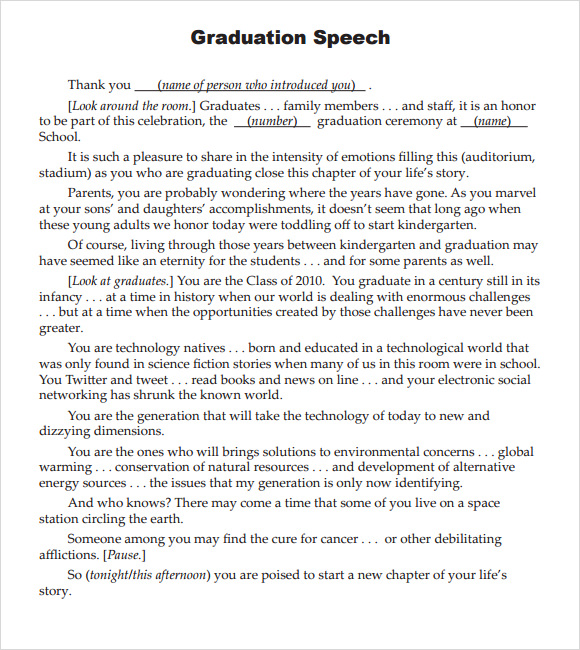 FREE 5 Sample Graduation Speech In PDF