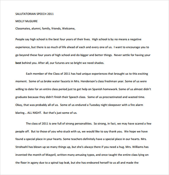 FREE 9 Salutatorian Speech Samples In PDF FREE 9 Salutatorian Speech Samples In PDF