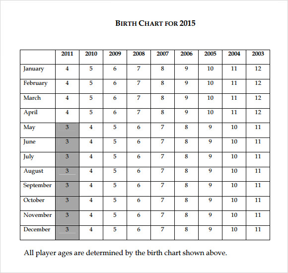 FREE 6 Sample Birth Chart Templates In PDF