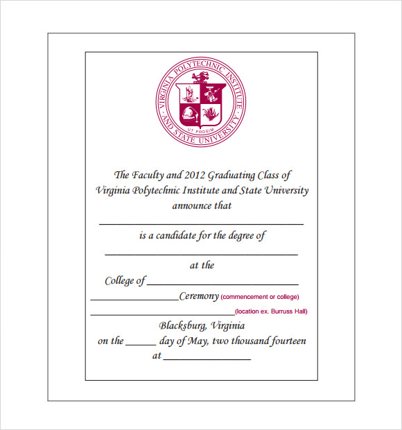 9 Graduation Announcement Templates For Free Download Sample Templates