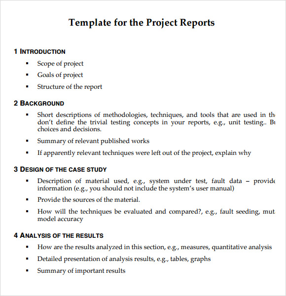 FREE 26 Project Report Templates In MS Words Apple Pages