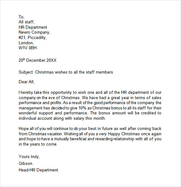 FREE 23 Sample Christmas Letter Templates In PDF MS Word