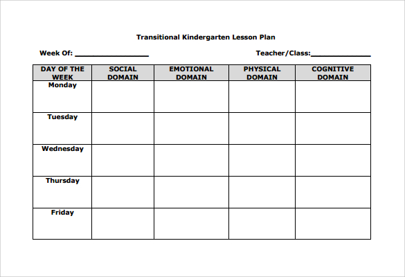 FREE 11 Sample Blank Lesson Plan Templates In PDF