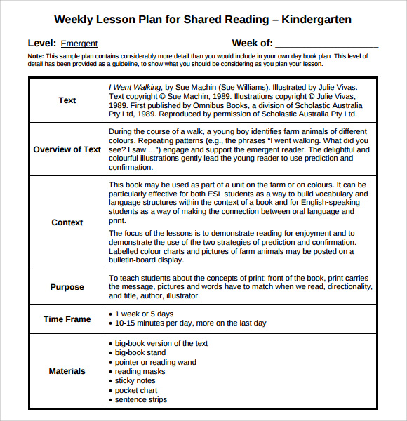 9 Sample Guided Reading Lesson Plans Sample Templates