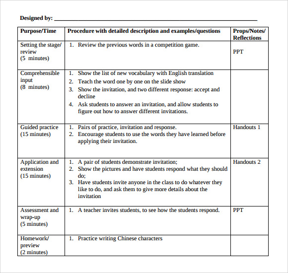 FREE 7 Sample Middle School Lesson Plan Templates In PDF MS Word
