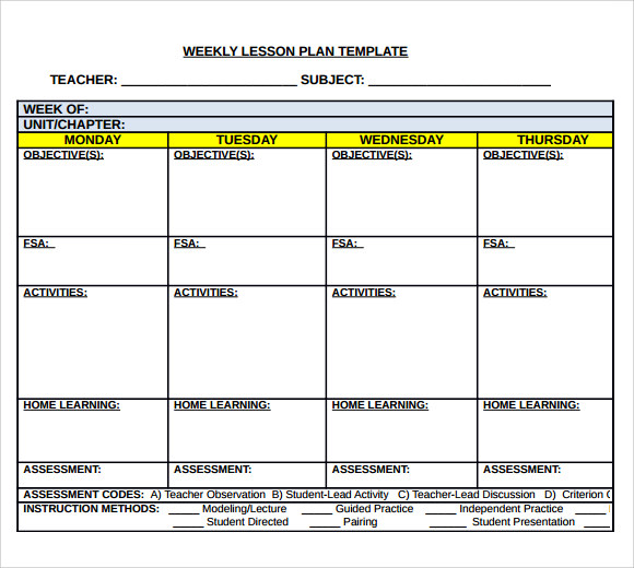 7 Middle School Lesson Plan Templates Download For Free Sample Templates