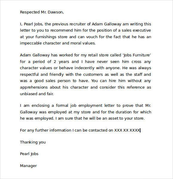Character Reference Letter For Court Child Custody Template DocTemplates