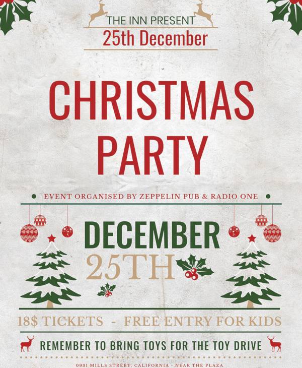 FREE 40 Christmas Flyers In PSD EPS AI InDesign Pages MS 