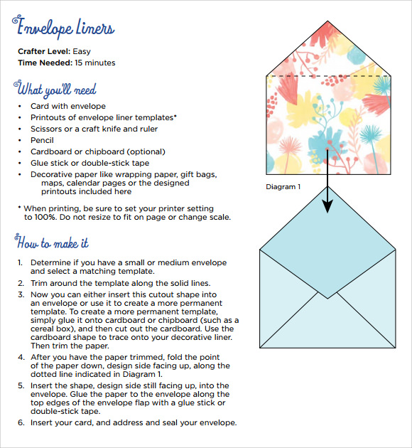 FREE 8 Sample Envelope Liner Templates In PDF MS Word