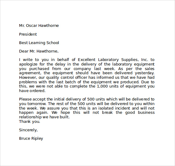 FREE 12 Apology Letter For Being Late Templates In PDF MS Word