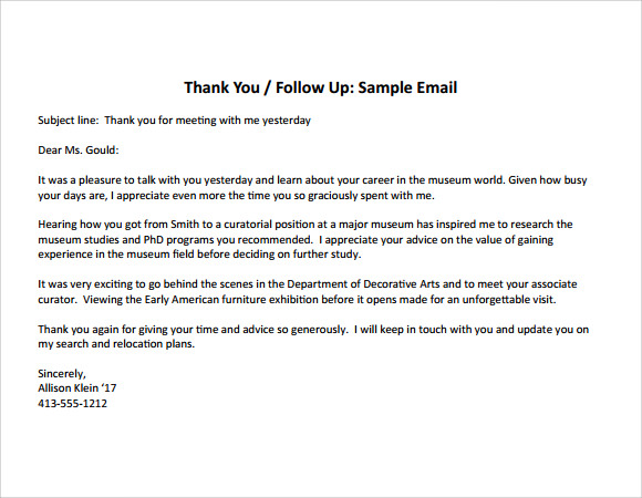 FREE 7 Sample Thank You Note After Interview In PDF MS Word