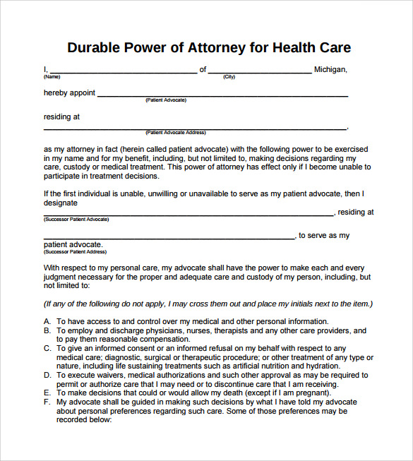 Free Printable Blank Durable Power Of Attorney Form Printable Forms Free Online