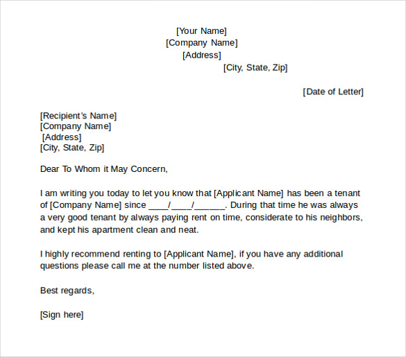 Positive Tenant Reference Letter Yahoo Image Search Results