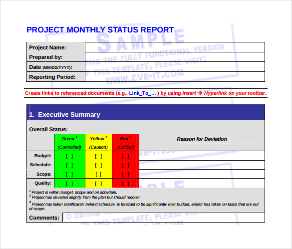 FREE 22 Sample Monthly Management Report Templates In MS Word Apple 