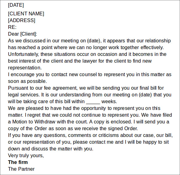 FREE 4 Client Termination Letter Templates In MS Word PDF