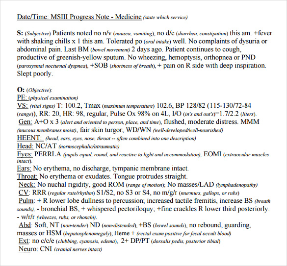 FREE 9 Sample Subjective Objective Assessment Planning Notes In PDF 