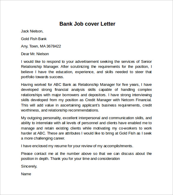 Cover Letter Example For Job 10 Download Free Documents In Word