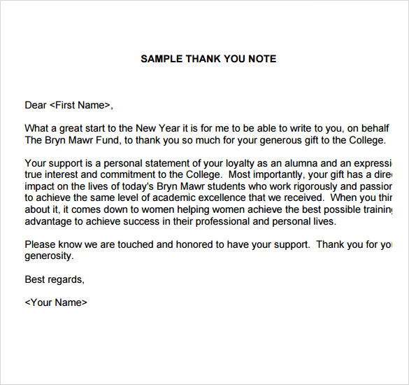 Thank You Note Examples For Gift Card All In One Photos
