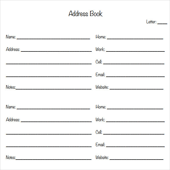 Printable Name And Address Template Printable Templates