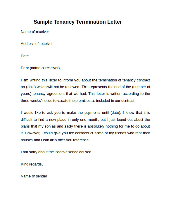 10 Sample Notice To Vacate Letters PDF Word Sample Templates