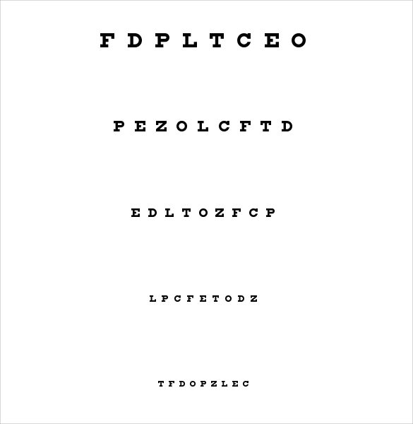 FREE 11 Sample Eye Chart Templates In PDF MS Word