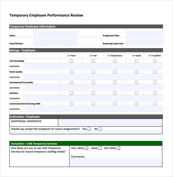 FREE 7 Employee Review Templates In PDF MS Word