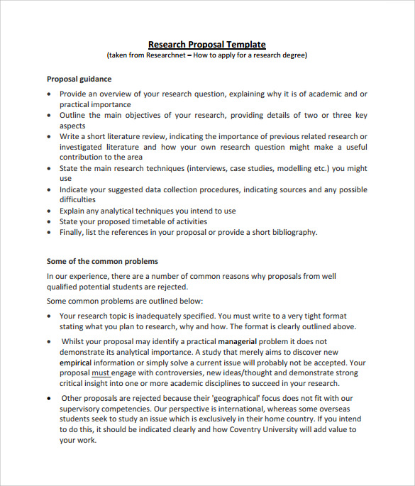 FREE 12 Sample Research Proposal Templates In PDF MS Word