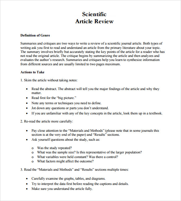 Descriptive Essay Article Review Template High School