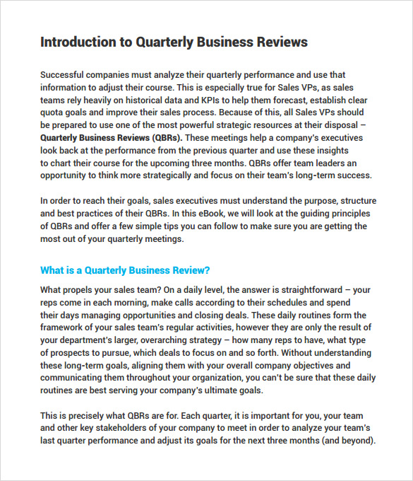 FREE 6 Sample Business Review In PDF MS Word