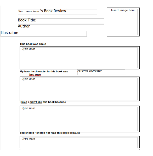 10 Book Review Templates PDF Word Sample Templates