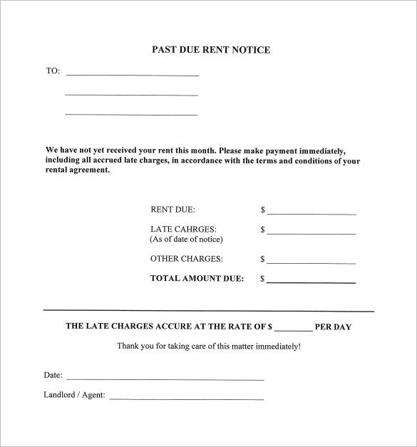FREE 9 Late Rental Notice Templates In PDF Google Docs MS Word 