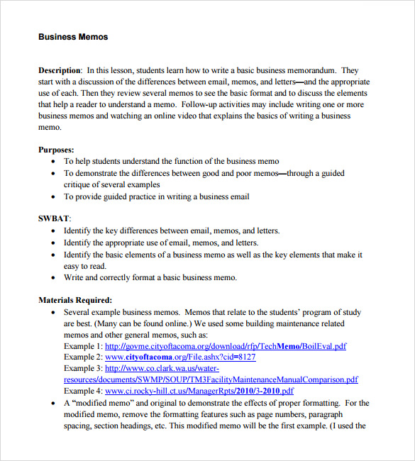 FREE 9 Sample Business Memo Templates In PDF MS Word Google Docs