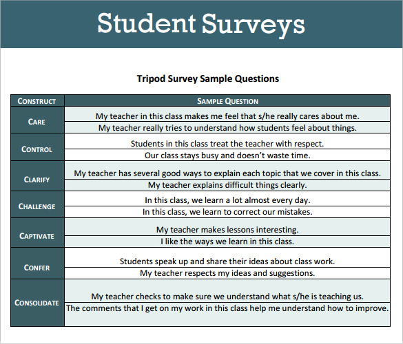 FREE 7 Sample Student Survey Templates In PDF MS Word