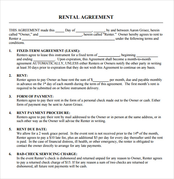 Rental Lease Forms Free Printable Printable Forms Free Online
