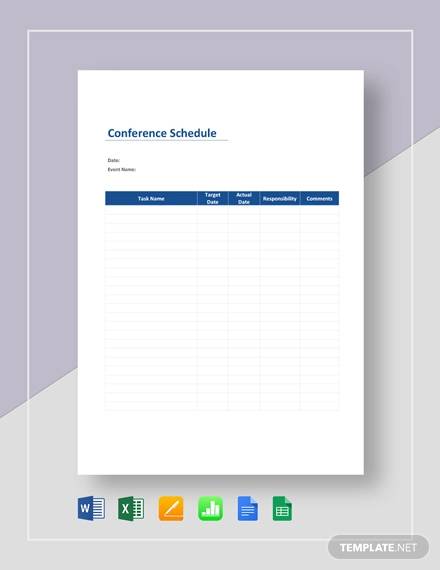 FREE 16 Sample Conference Schedules In PDF MS Word