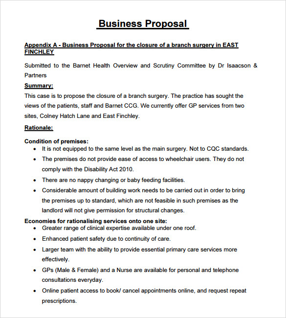 FREE 25 Sample Business Proposals In PDF MS Word Pages Google Docs Excel