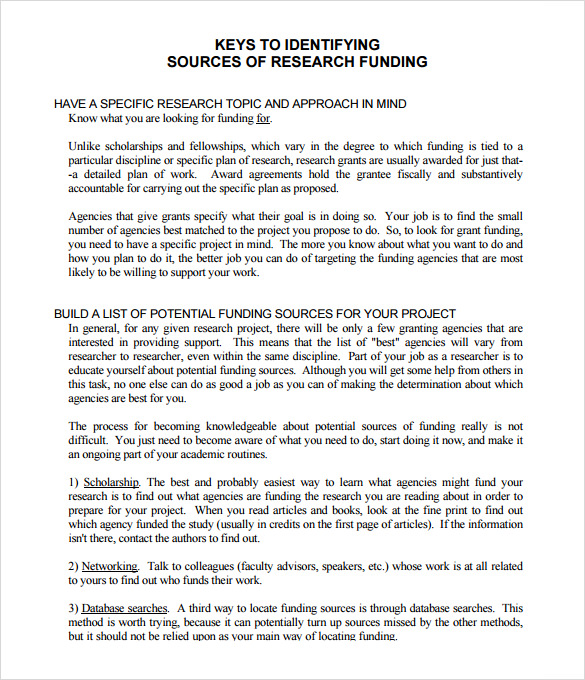 FREE 14 Sample Funding Proposal Templates In PDF MS Word Google