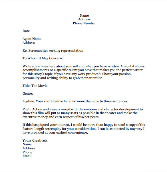 How To Write A Query Letter For A Screenplay