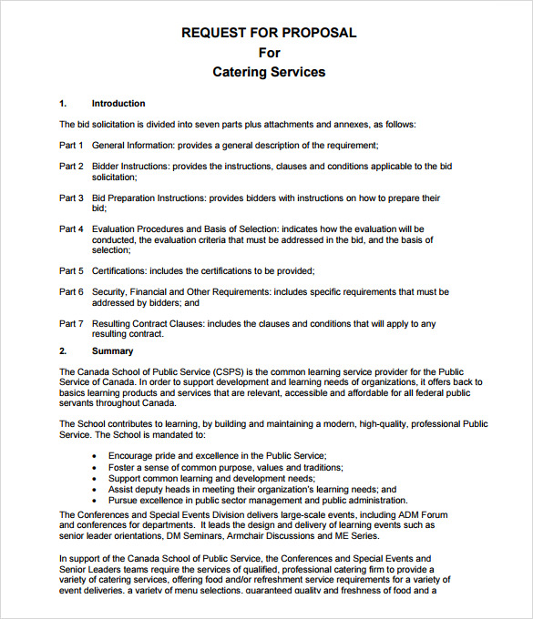 FREE 12 Sample Catering Proposals In PDF MS Word Google Docs Pages