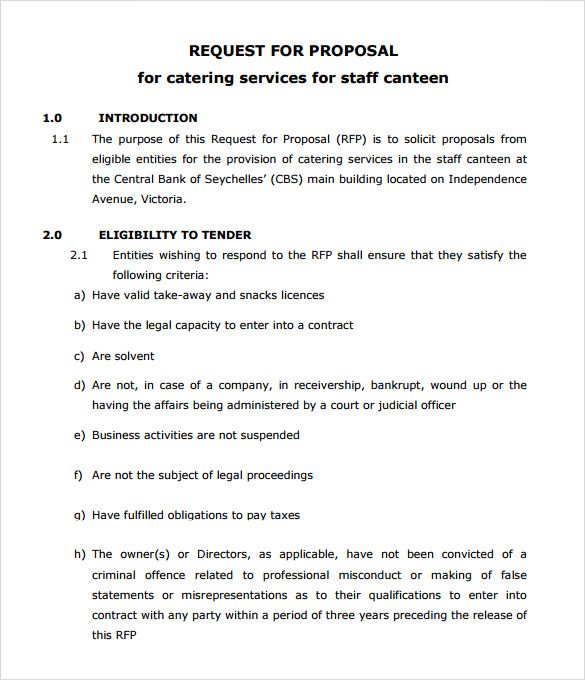 FREE 12 Sample Catering Proposals In PDF MS Word Google Docs Pages