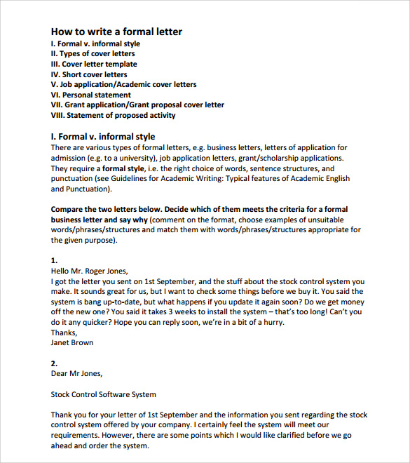 8 Official Letter Formats Download For Free Sample Templates