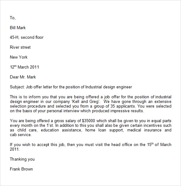 8 Job Letter Templates To Download For Free Sample Templates
