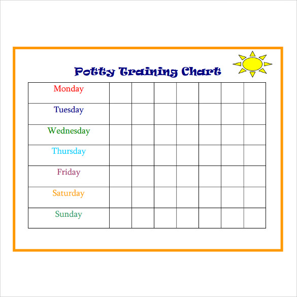 FREE 14 Potty Training Chart Templates In PDF