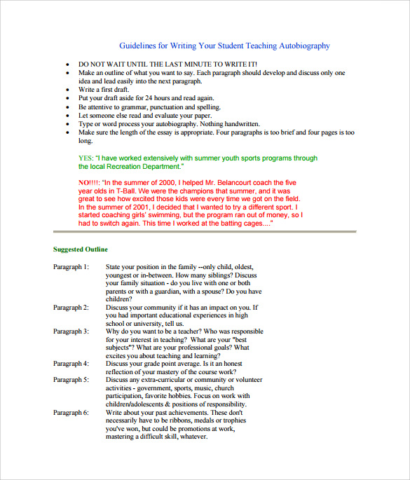 FREE 15 Autobiography Samples Templates In PDF Word