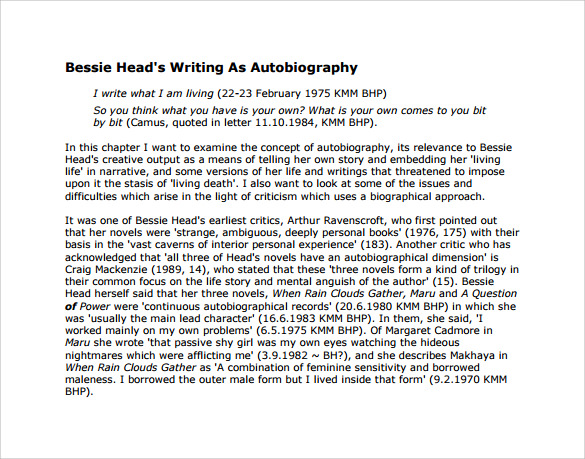 6 PRINTABLE SAMPLE AUTOBIOGRAPHY SamplePrintable2