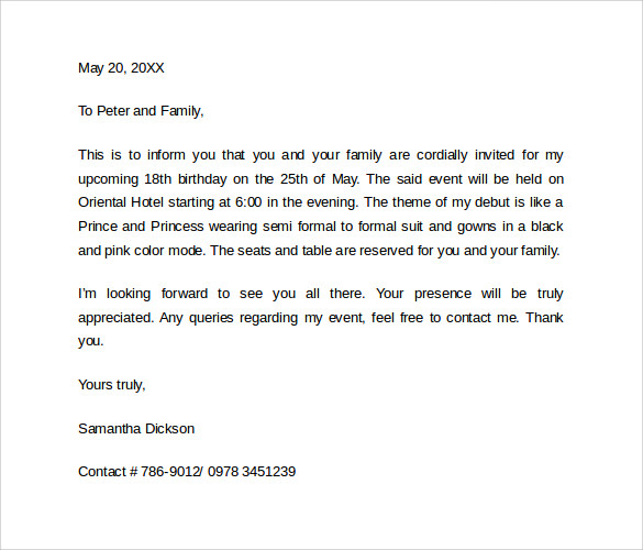 Invite Letter For Event Database Letter Template Collection