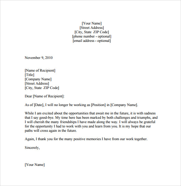 FREE 14 Sample Farewell Letters To Co Workers In PDF MS Word Pages 