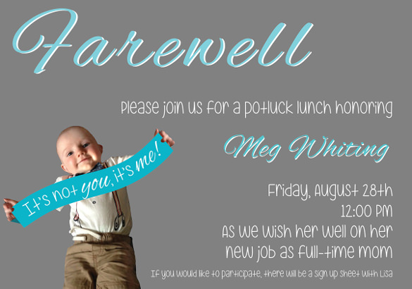 FREE 6 Sample Farewell Invitation Templates In PDF PSD EPS