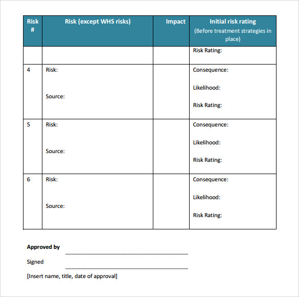 Risk Management Plan Template PDF