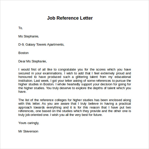FREE 12 Job Reference Letter Templates In PDF